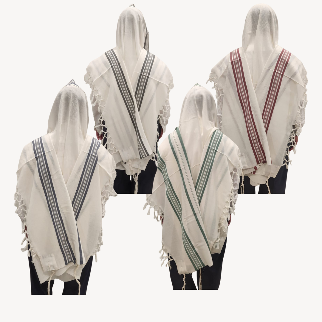Tallit Gadol Wool Kosher Prayer Halel Mofet Sephardic Tying ...